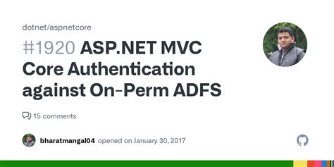 Aspnet Mvc Core Authentication Against On Perm Adfs · Issue 1920 · Dotnetaspnetcore · Github