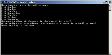 C Sortedlist Tutorial