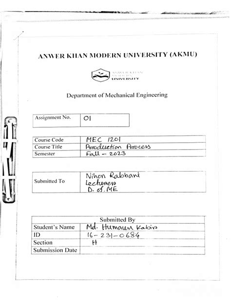 Mec 1201 Assignment Pdf