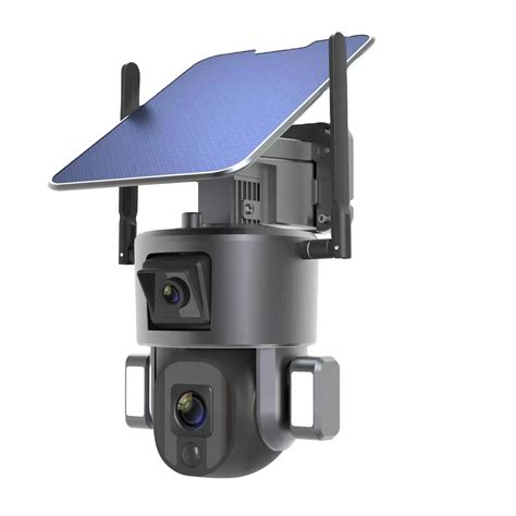 Solar Panel 4g Wifi Security Camera 8mp 4x 10x Dual Lens Ptz Camera