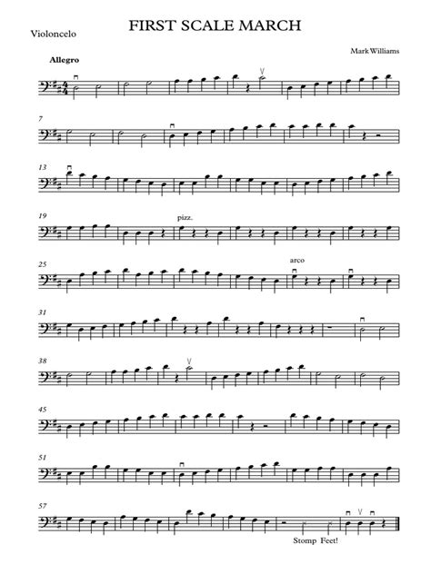 First Scale March Cello Pdf