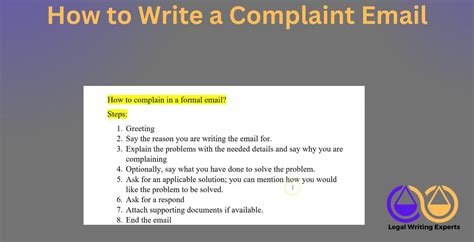 How To Write A Complaint Email