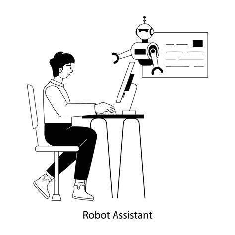 Person Talking With Robot Assistant Flat Illustration 47401978 Vector Art At Vecteezy