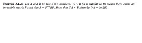 solved exercise 3 1 20 let a and b be two n × n matrices a