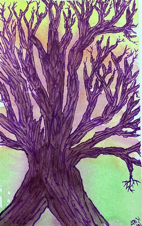 Naked Trees Painting By Anjel B Hartwell Fine Art America