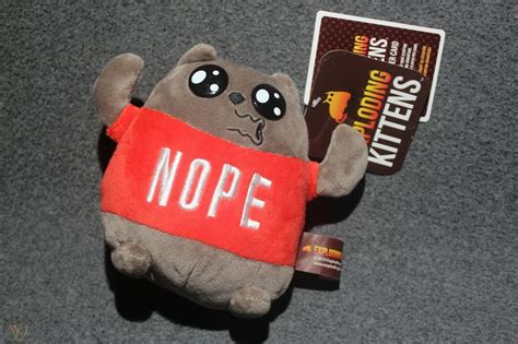 New Exploding Kittens Plush Nope Kitty Cat 6 5 Bonus Game Card With Tags 3128536714