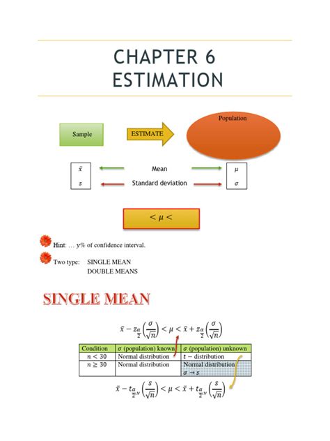 Noteschapter 6 Pdf Standard Deviation Estimator