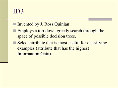 PPT Iterative Dichotomiser PowerPoint Presentation Free Download ID