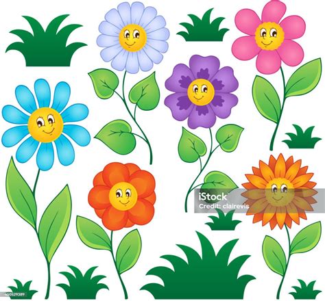 Koleksi Bunga Kartun 1 Ilustrasi Stok Unduh Gambar Sekarang Alam Bentuk Bunga Istock