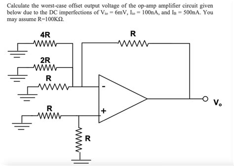 Solved Calculate The Worst Case Offset Output Voltage Of The Chegg