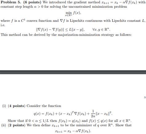 Solved Problem 5 6 Points We Introduced The Gradient