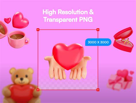 Valentine 3d Icons 24款情人节送礼表白3d图标icon素材png免抠图片 格外视觉 Uigui Cn 国外高品质设计素材共享网