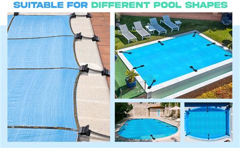 Briwooody 12 Pcs Swimming Pool Cover Clips For Above