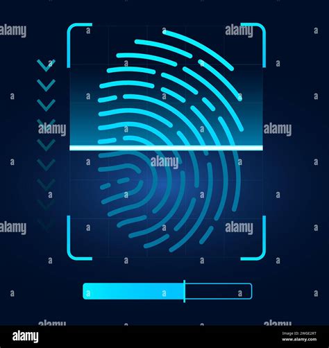 Electronic Fingerprint Scanning Biometric Data Identification Process