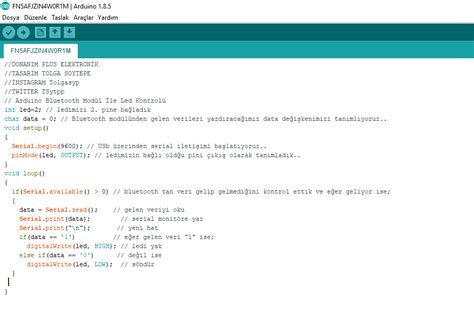 Arduino Bluetooth Modül İle Led Kontrolü Donanım Plus