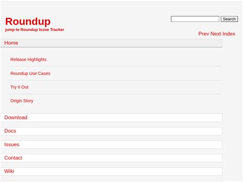Roundup Issue Tracker Project Details