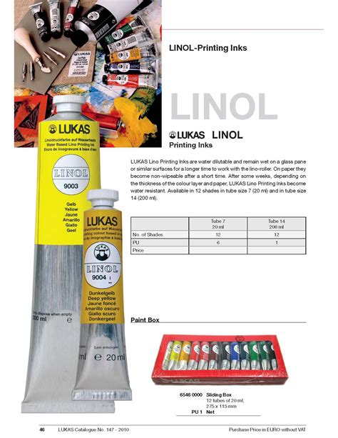 Tinta Para Gravura Linol 20ml Lukas Do Brasil