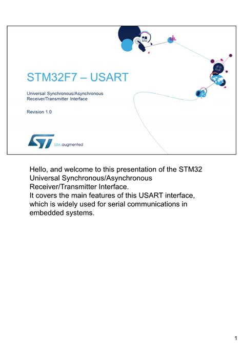 Hello And Welcome To This Presentation Of The Stm32 Universal Synchronousasynchronous Receiver
