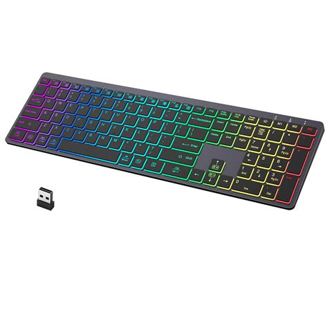 Wireless Keyboard With 3 Unique Modes Of Backlight Type C Rechargeable And Full Size Yomi