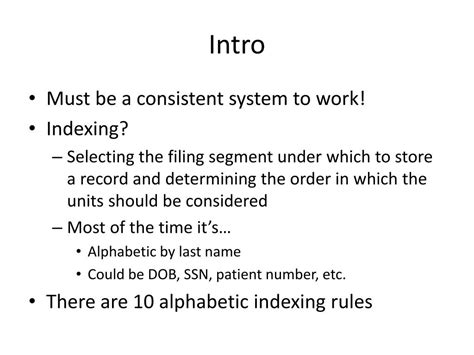 Ppt Alphabetic Indexing Rules Powerpoint Presentation Free Download Id1410718