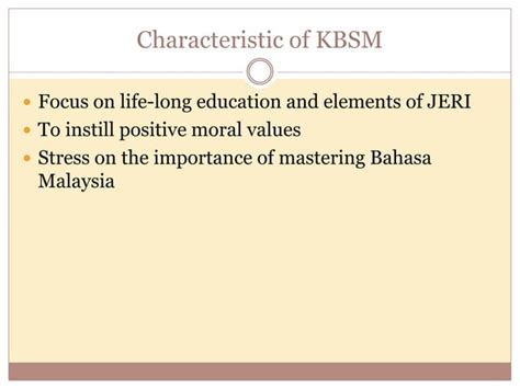 Curriculum And Instruction Kssr And Kbsm