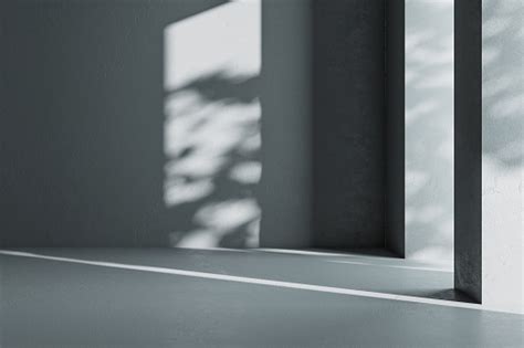 넓은 콘크리트 방 내부 햇빛과 벽에 장소를 모의 모의 3d 렌더링 0명에 대한 스톡 사진 및 기타 이미지 0명 3차원 형태 개념 Istock