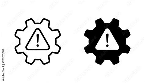 Thin Line Failure Icon Set With Broken Operational Process Concept Of Repair Or Maintenance