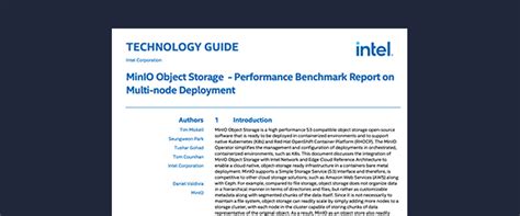 Multi Node Deployment Technology Guide And Benchmark