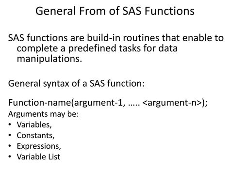 Ppt Chapter 13 Transforming Data With Sas Functions Powerpoint Presentation Id8789490