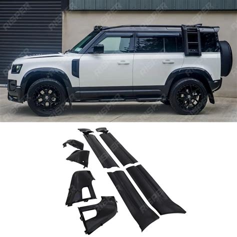 Gloss Black Full Exterior Moulding Set 10pc For Land Rover Defender
