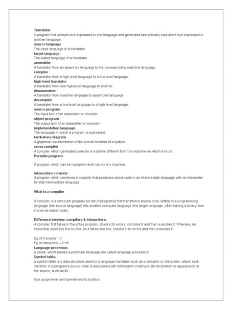 cc viva questions pdf parsing compiler