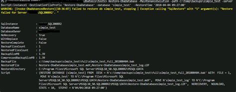 Restore Dbadatabase Fails If Source Db Was In Simple Recoverymode And You Specify A Recoverytime