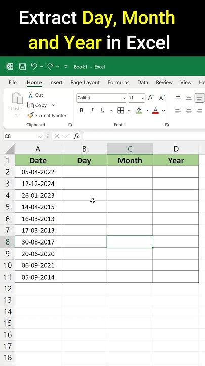Excel Interview Question Day Month And Year In Excel Excel