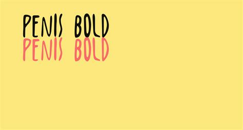 Penis Bold Free Font What Font Is