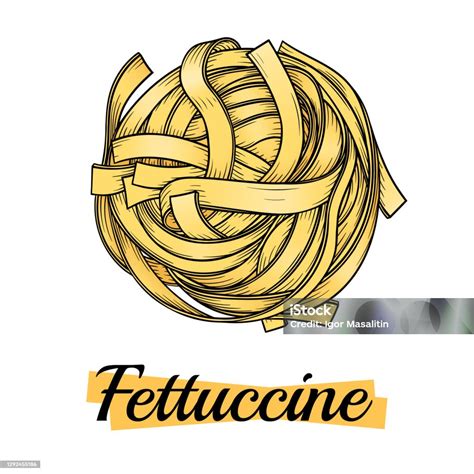 파스타 페투치네 타글리아텔 파파르델레 또는 타글리에리니 스케치 이탈리아 음식 일러스트레이션 빈티지 손으로 그린 낙서 스타일 타그리아텔리에 대한 스톡 벡터 아트 및 기타