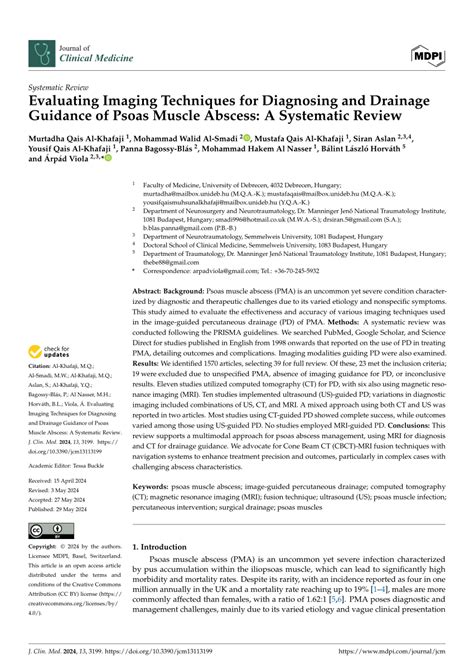 Pdf Evaluating Imaging Techniques For Diagnosing And Drainage