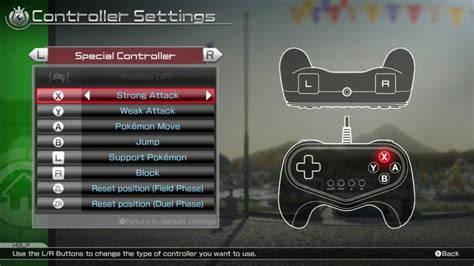 Pokkén Tournament Controller Options