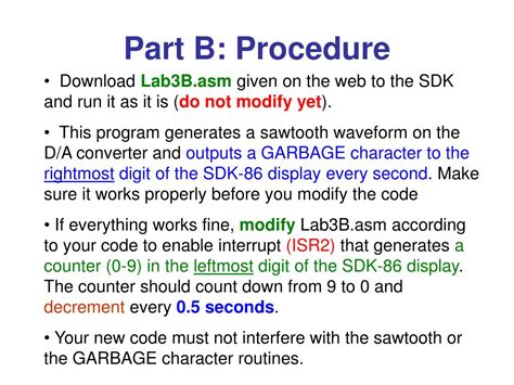ppt elec4601 microprocessor systems lab 3 tutorial powerpoint