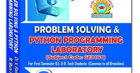 Problem Solving And Python Programming Laboratory