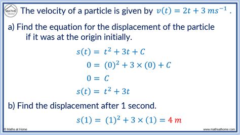 How To Find Displacement Velocity And Acceleration Mathsathome