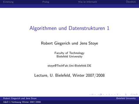 Algorithmen Und Datenstrukturen