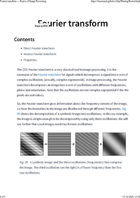 Fourier Transform — Basics Of Image Processing Fourier Transform