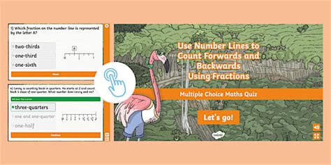 👉 Number Lines To Count Forwards And Backwards Using Fractions