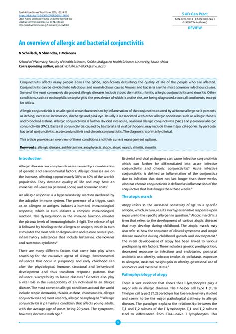 Pdf An Overview Of Allergic And Bacterial Conjunctivitis