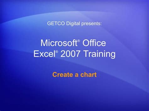 excel 2007 create a chart ppt