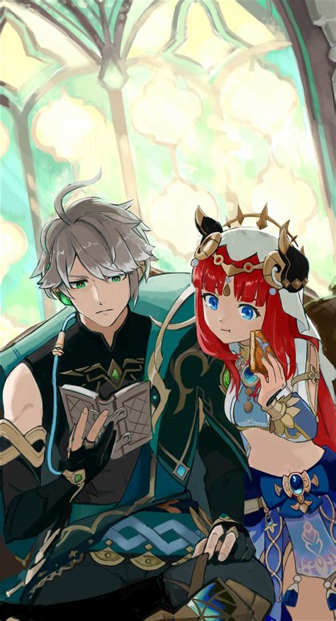 Nilou And Alhaitham Genshin Impact Drawn By Paserin Ekaku Danbooru