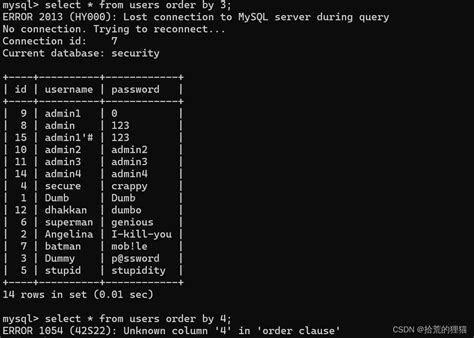 Sql注入流程（联合注入）sql联合注入 Csdn博客
