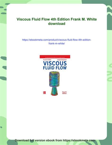 Viscous Fluid Flow 4th Edition Frank M White Pdf