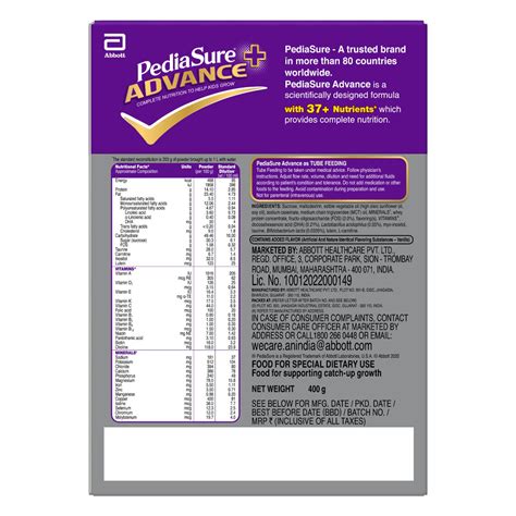 Pediasure Advance Vanilla Delight Flavour Nutrition Drink Powder 400