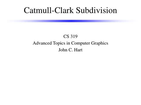 Ppt Catmull Clark Subdivision Powerpoint Presentation Free Download Id 1465153